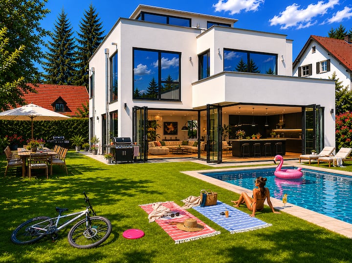 Luxusvilla Mit Pool In Nobel-vorort Von München - München
