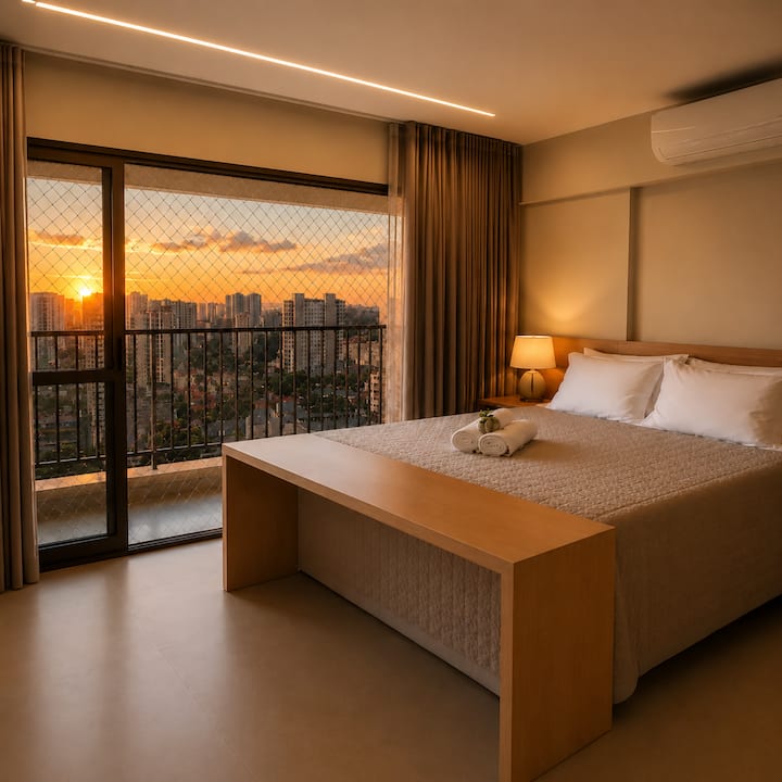 Studio Premium Próx. Aiport  Gru + Vista 27º Andar - São Paulo/Guarulhos Airport (GRU)