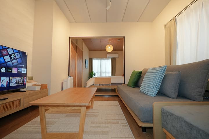 5 Min Sta｜32㎡ 2k Apt｜5pax｜kitchen｜wi-fi - 国立市
