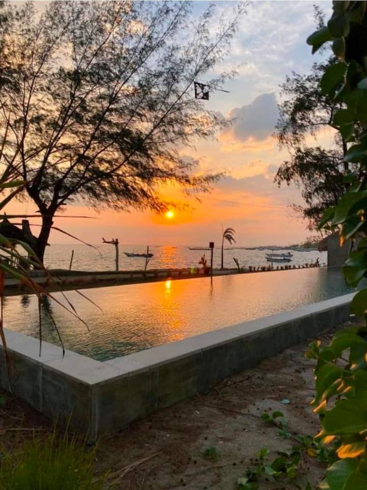 5 Deluxe Rooms 10pax 7seas Gili Air Lombok - Islas Gili