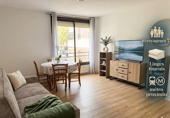 *Grand T5 Lumineux* · 4 Ch · Métro 5 Min - Portet-sur-Garonne