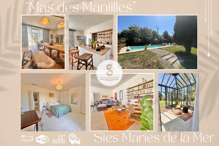 "Mas Des Mantilles" Saintes Maries - Piscine, Wifi - Saintes-Maries-de-la-Mer