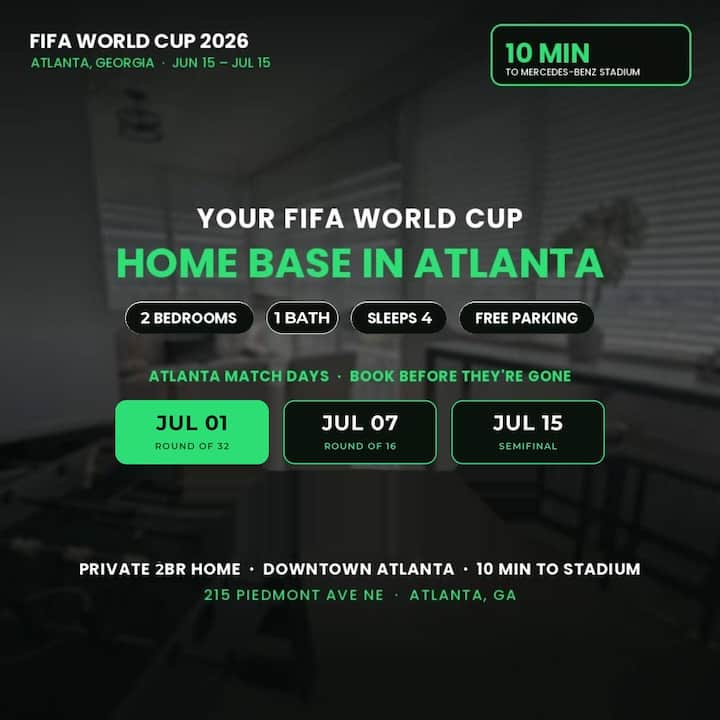 Fifa 2br Dtwn Atl-2 King Beds | 2mi To Stadium - Atlanta, GA