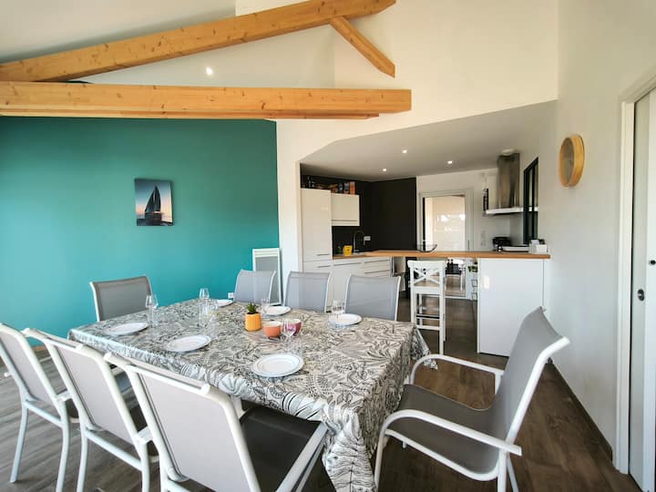 Spa & Plage à Pied | Maison Lumineuse - 7 Pers - Paimbœuf