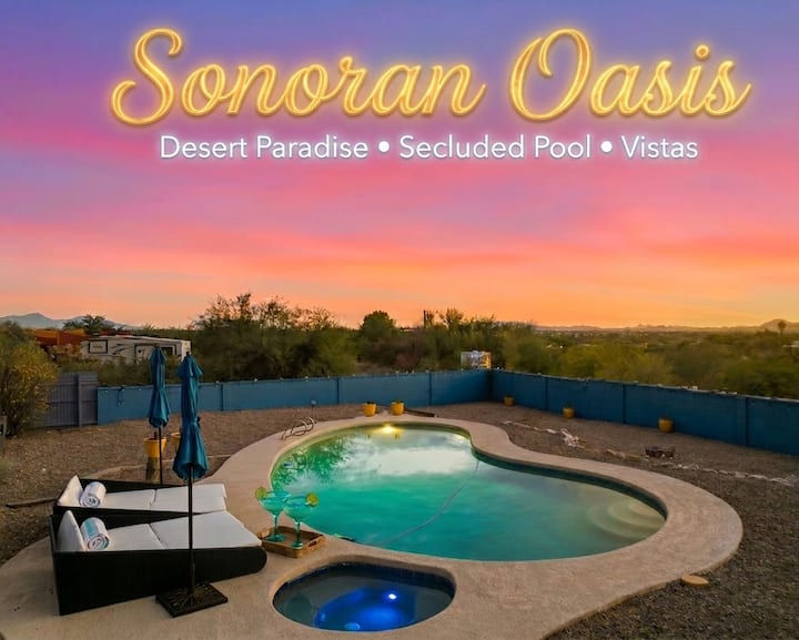 Sonoran Oasis | Pool+hot Tub | 4br | Sleeps 12 - Tucson, AZ