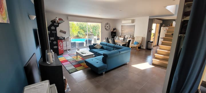 Maison Climatisée Avec Piscine, Terrasse Ombragée - Béziers