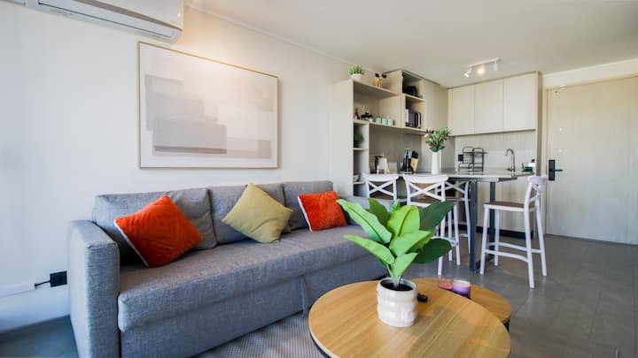 Depto. Full Equipado, ÑUñoa, Gym, Wifi - Santiago