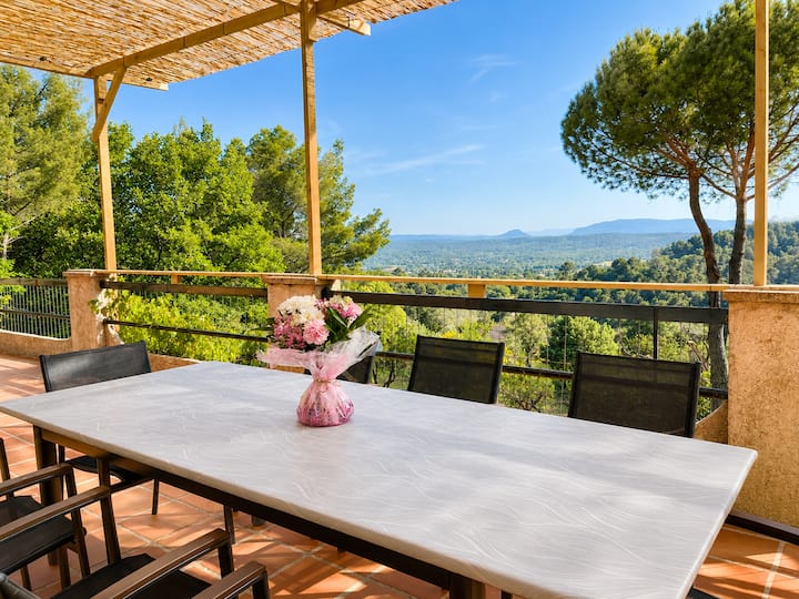 Maison 100% Nature, Piscine, Vue Panoramique - Fayence