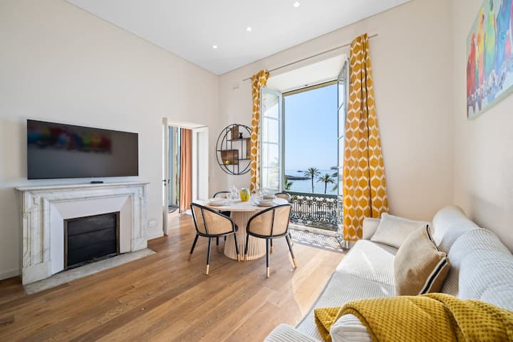 Les Sablettes Terrasse Vue Mer Centre Proche Plage - Menton