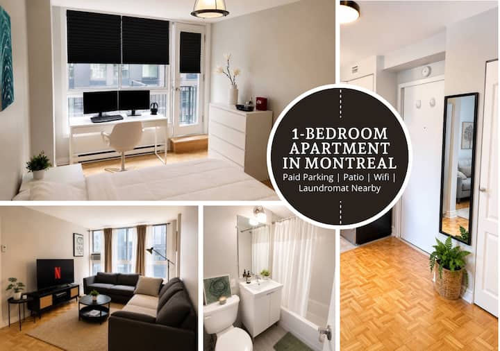 1br Modern Montreal Retreat | Parking | Patio - Montréal, QC