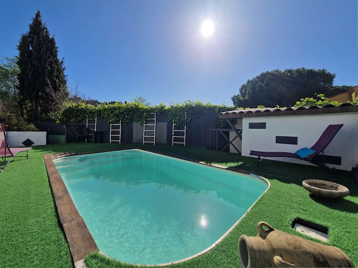 Villa Avec Climatisation, Piscine Et Jardin Privé - Marseillan