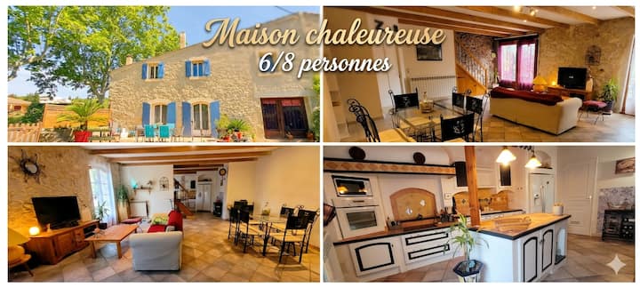 Maison Chaleureuse 6/8 Personnes - Minerve