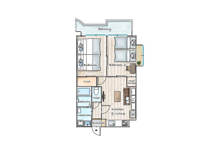 5 Beds/max7ppl/44㎡/5-min Walk To Okaido/matsuyama - Matsuyama