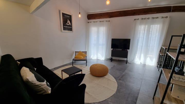 Grand Loft Rénové - Coeur Du Village Médiéval - Go - La Turbie