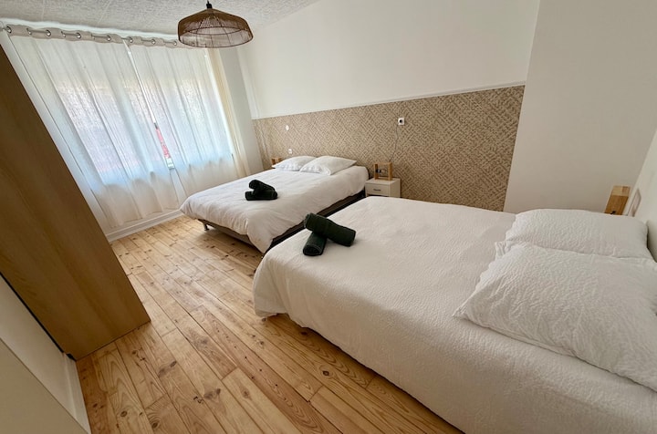 Merlebach T3 Rénové • 2 Chambres • 3 Lits • Clim - Moselle