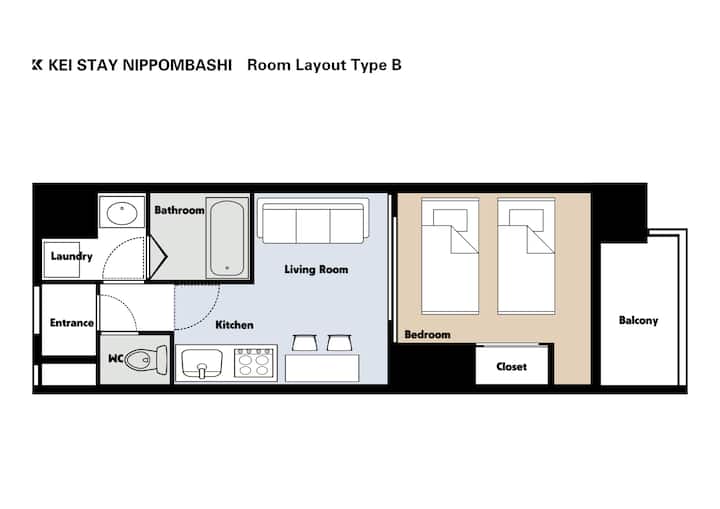 Kei Stay Nipponbashi｜new 2br｜near Namba - Osaka