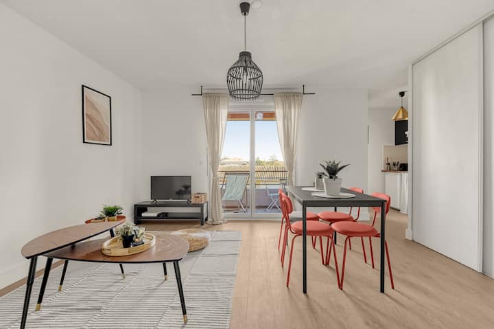T2 Lumineux • Terrasse & Vue - Castelnau-d'Estrétefonds