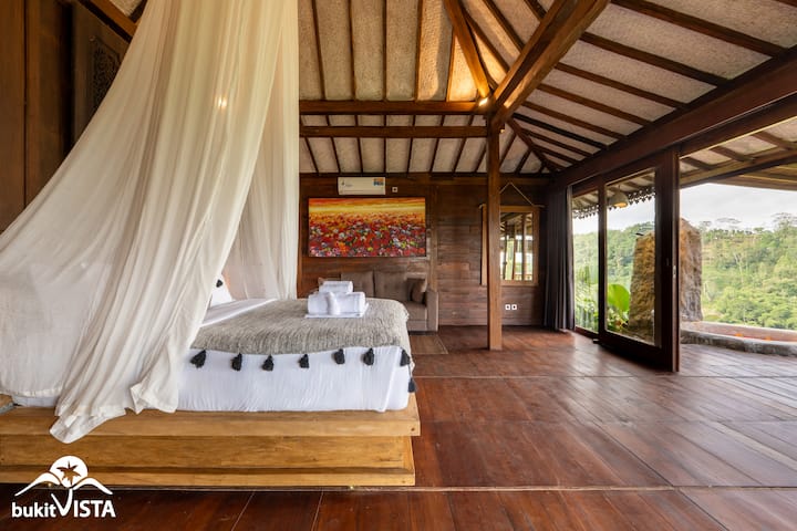 Couple Secluded Wooden Hut With Mount Agung View - Bali