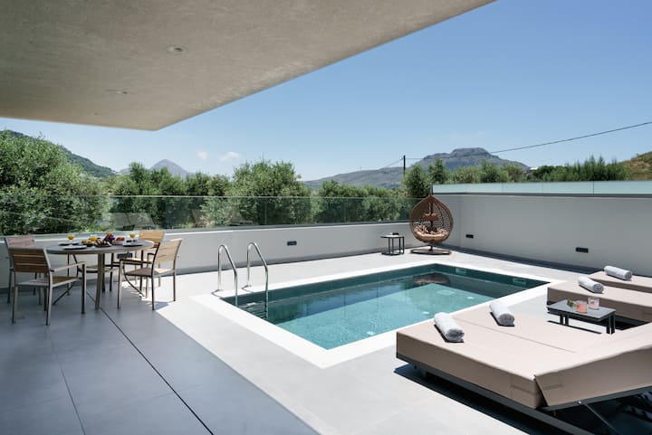 New Villa With Pool, Sea View & 300m To The Beach - Plakias