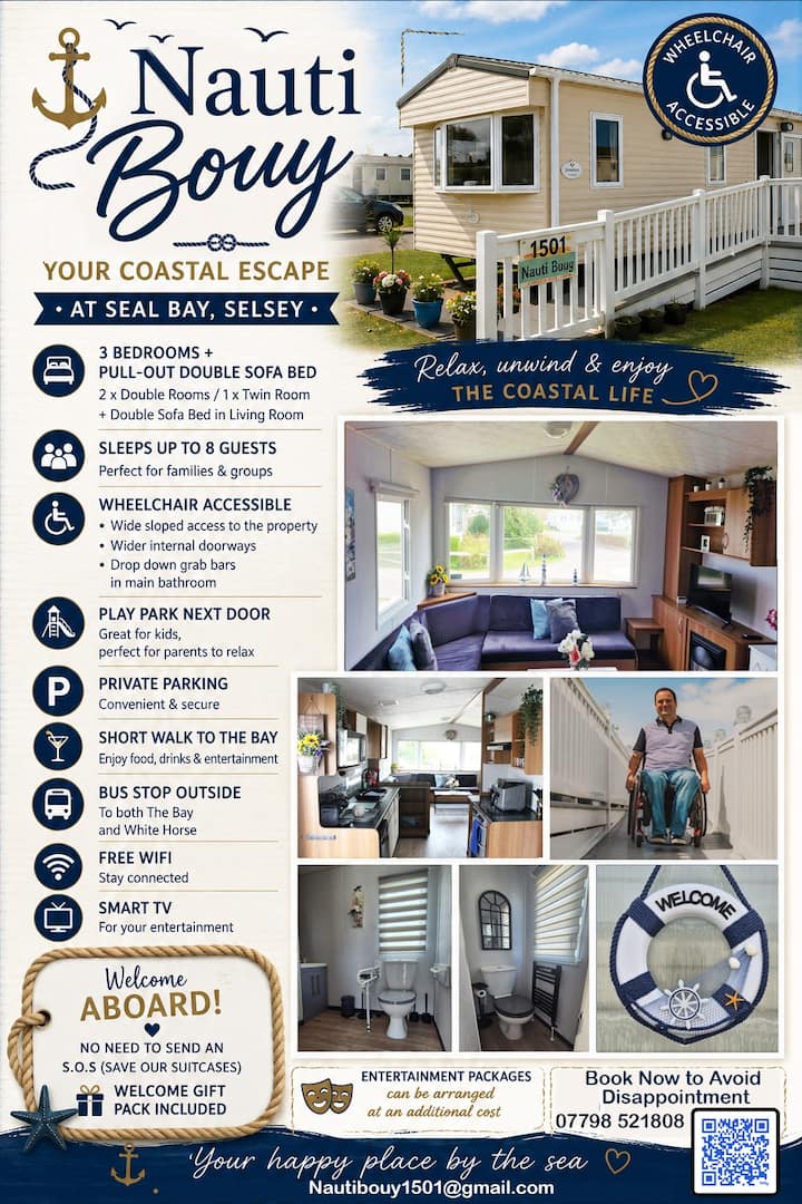 Nauti Bouy: Sleeps 8
With Accessible Features - Selsey