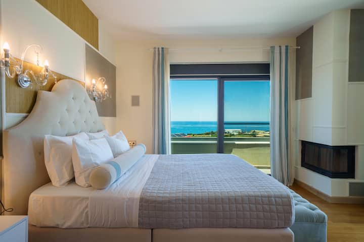 Sea Viewvilla Heated Pool, Gym, Elevator - Grécia