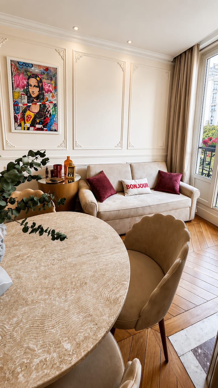 Balcon Cosy Avec Vue Sur Les Toits De Paris - Eiffel Tower