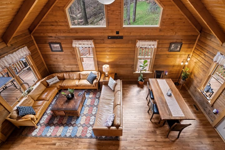 The Hemlock | Modern Log Cabin + Mountain Views - Summersville, WV