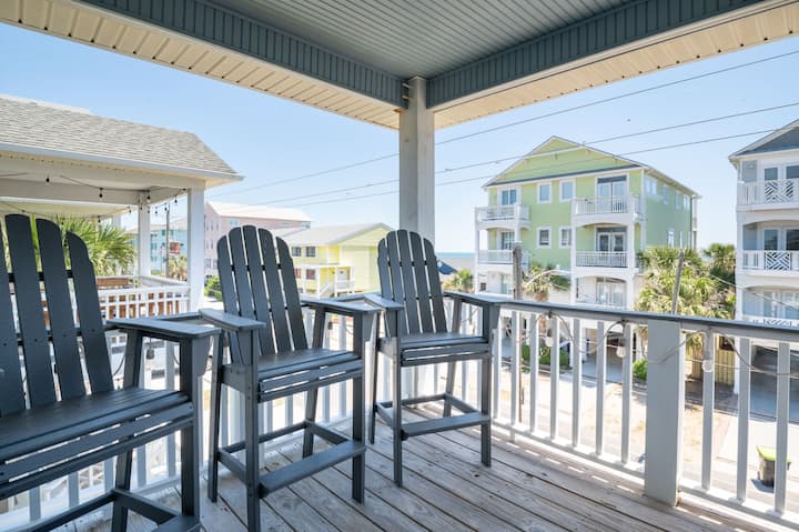 North End Ocean View Duplex | Walk To Beach + Pets - Carolina Beach, NC