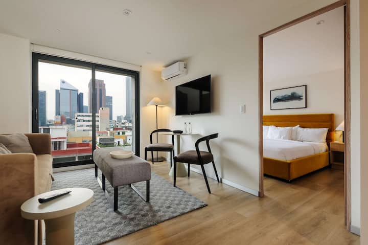 W* | Stylish 1br W/ Ac In The Heart Of Cuauhtémoc - Álamos