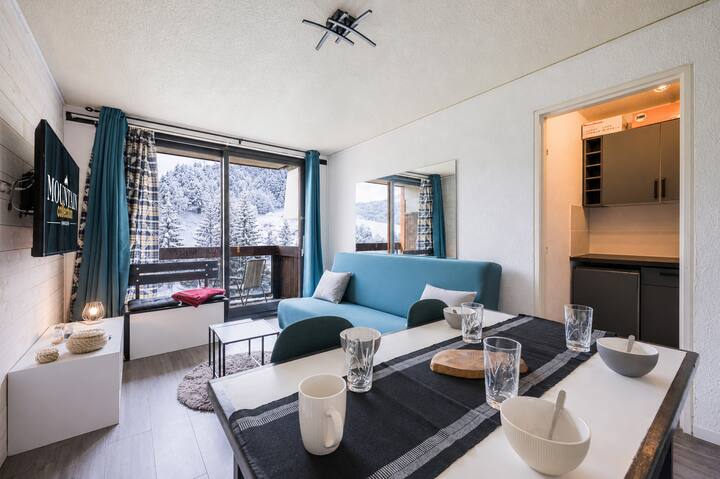 Studio Cabine 4/5 Personnes Vue Pistes - Le Corbier