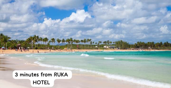 Ruka Hotel - A Solo 3 Minutos De Playa Macao - Punta Cana