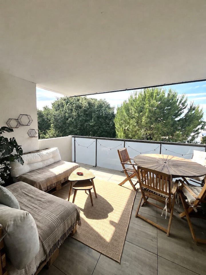 Appartement T2, 15 Min Des Plages, Clim, Parking - Carnon