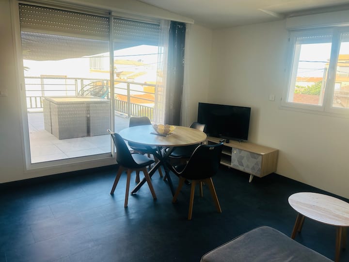 Le Jaurès 3 - Appart Lumineux, Rooftop Et Plage - Valras-Plage