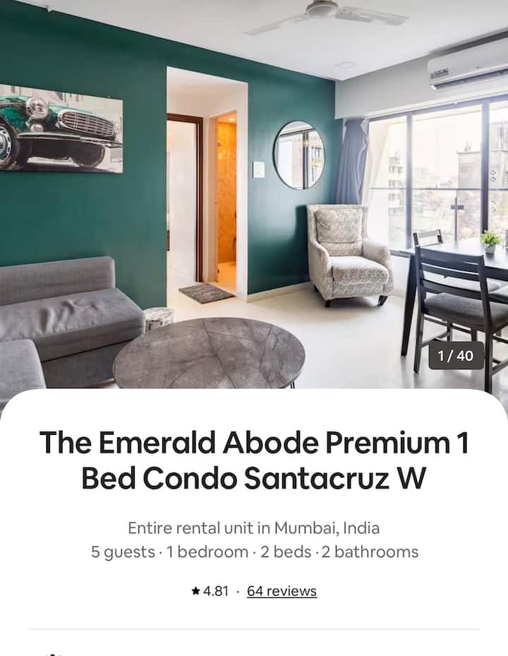The Emerald Abode Premium 1 Bed Condo Santacruz W - Mumbai