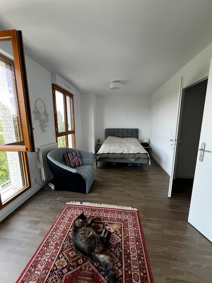 Grande Chambre Dans Duplex Bord Du Canal, Métro 5 - Bobigny