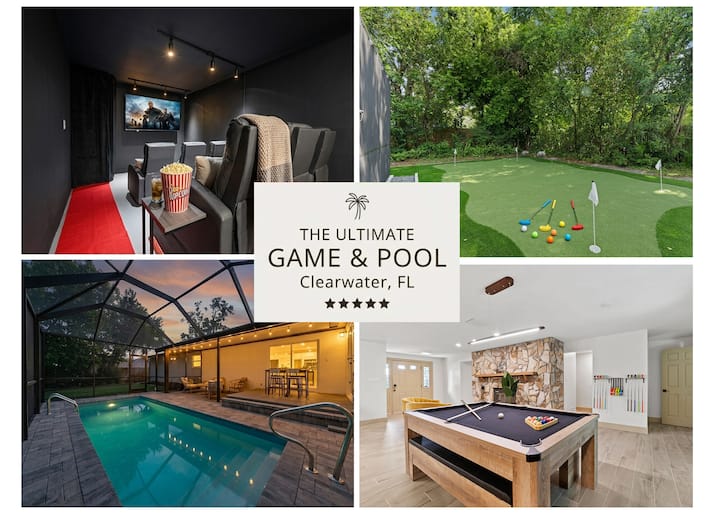 Clearwater Game Room Retreat | Pool, Golf, Theater - Clearwater, FL