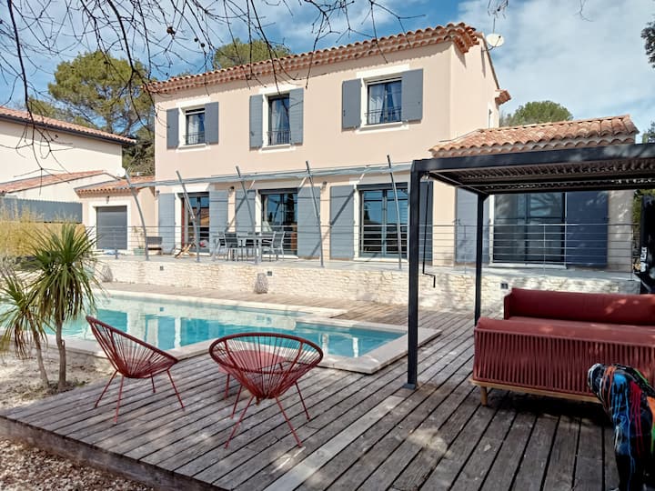 Villa Avec Vue Sur Le Pont Du Gard - Castillon-du-Gard