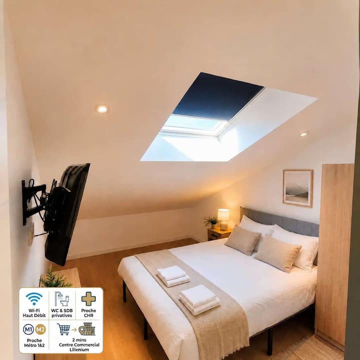 Chambre Privée Avec Sdb/wc Dans Maison Partagée - Lille