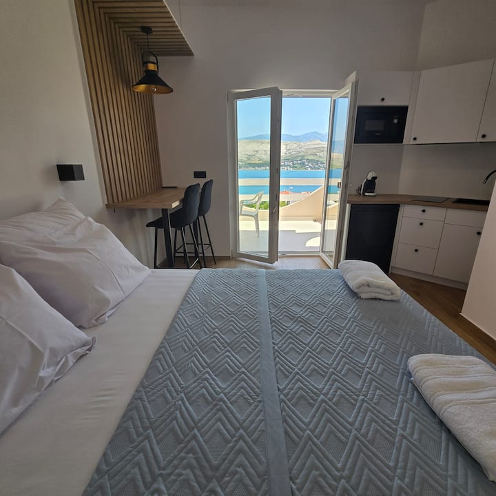 Sun Anna Apartman Za 2 Sa Divnim Pogledom Na More - Pag