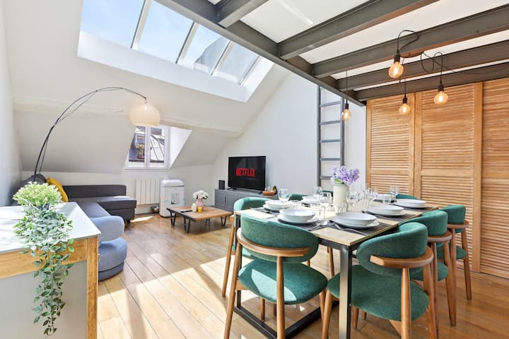 Bright 2br Flat With Mezzanine In Central Paris - Paris