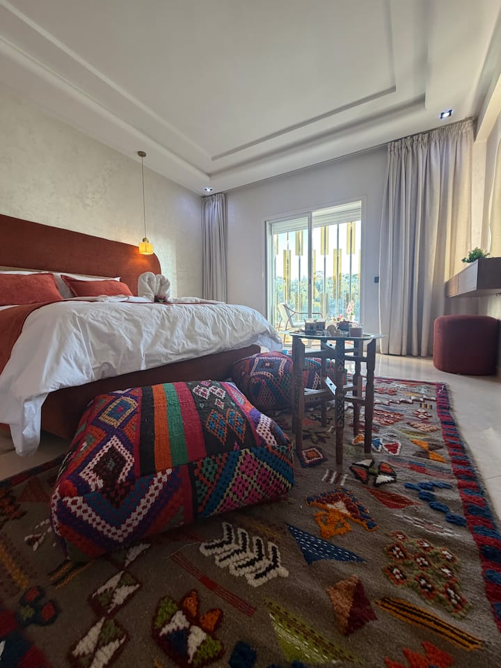 Bel Apt | Décor Saharien | 2 Ch, Ac, Wifi - Agadir