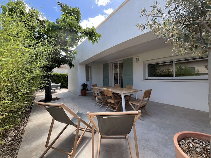 Superbe Appartement Climatisé, Rdc De Maison, Wifi - Portiragnes