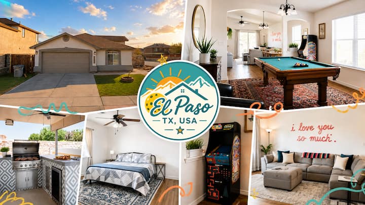 Family Retreat W/pool - Golf - Pickleball Sleeps 9 - El Paso, TX