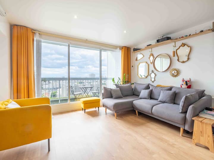 Appartement Lumineux Spacieux Riquet Vue Tr Eiffel - París