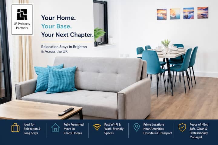 Brighton Relocation Stay Near Beach - Sleeps 6 - University of Brighton City Campus