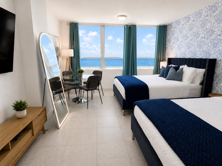 Ocean View- 2 Queens, Beach & Pool + Free Valet - Miami Beach, FL