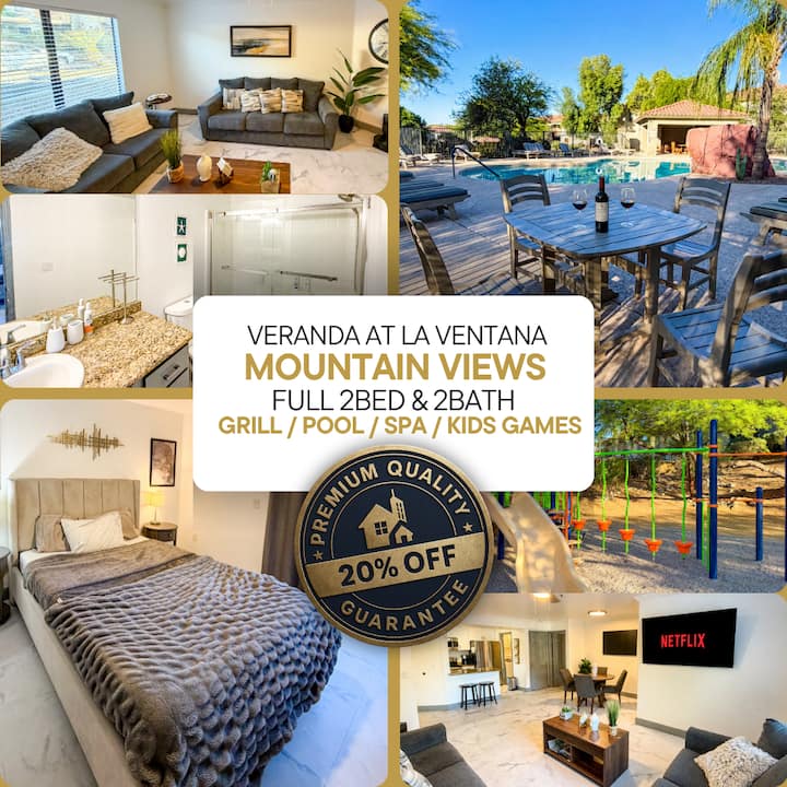Veranda Mountain Views Condo 2br 2b Pool & Grill - Catalina Foothills, AZ