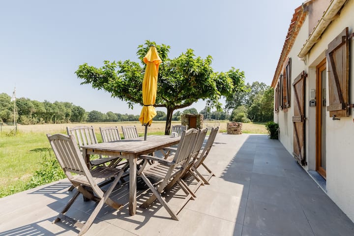 La Chaumière De Jeannot -Maison Avec Jardin Pour 8 - Aizenay
