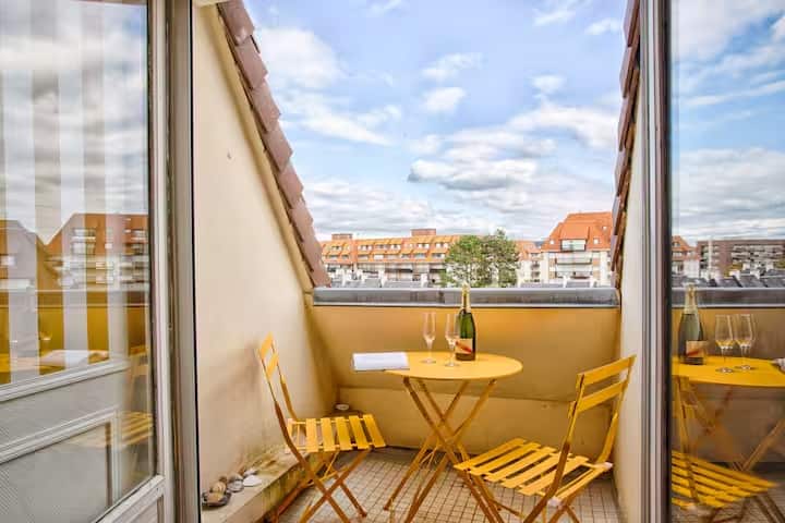 Charmant Studio Avec Balcon à Villers-sur-mer - Auberville