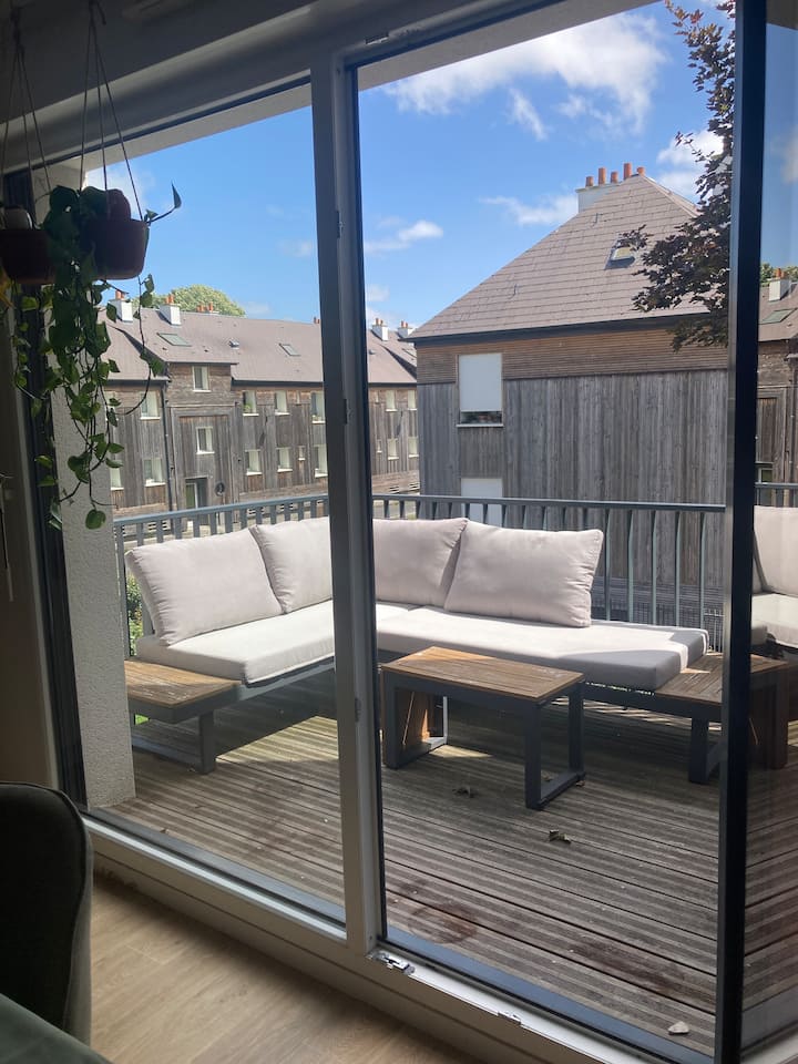 ÉLégant T3 Avec Terrasse Plein Sud, Proche Centre - Caen
